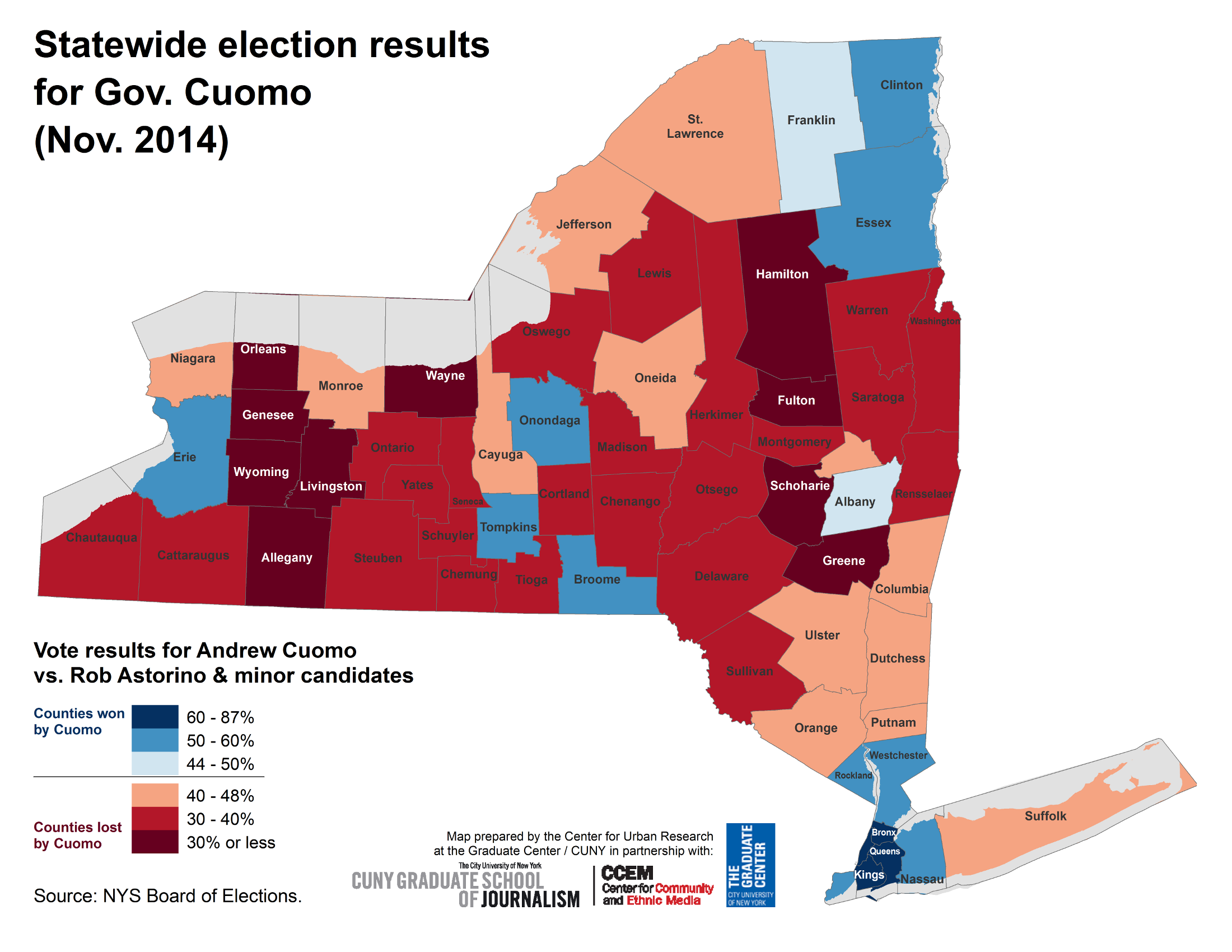 Electoral Map Of New York